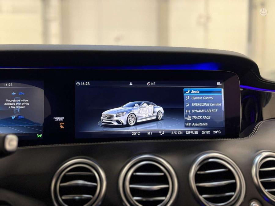 White Mercedes-Benz S63 AMG 2019 in Vilnius, with an engine capacity of 3.98 L and mileage of 66 thousand km for 89630 €, photo 27 on AUTOMOTO.COM.LV