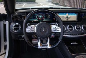 White Mercedes-Benz S63 AMG 2019 in Vilnius, with an engine capacity of 3.98 L and mileage of 66 thousand km for 88800 €, photo 28 on AUTOMOTO.COM.LV