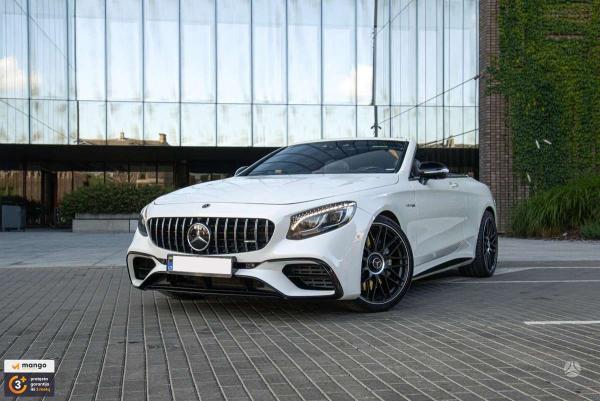 Белый Мерседес S63 AMG 2019 в Вильнюс, объемом двигателя 3.98 л и пробегом 66 тыс. км за 86300 €, фото 1 на AUTOMOTO.COM.LV