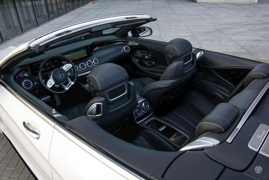 Белый Мерседес S63 AMG 2019 в Вильнюс, объемом двигателя 3.98 л и пробегом 66 тыс. км за 86300 €, фото 20 на AUTOMOTO.COM.LV