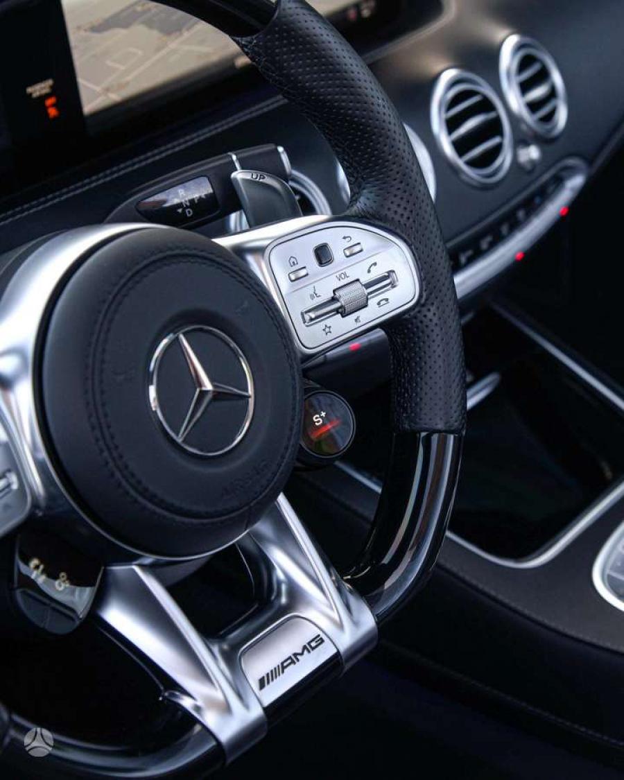 Белый Мерседес S63 AMG 2019 в Вильнюс, объемом двигателя 3.98 л и пробегом 66 тыс. км за 86300 €, фото 30 на AUTOMOTO.COM.LV