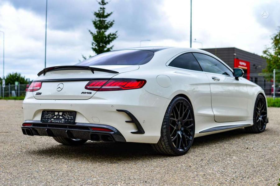 White Mercedes-Benz S63 AMG 2016 in Kretinga, with an engine capacity of 5.46 L and mileage of 95 thousand km for 79000 €, photo 7 on AUTOMOTO.COM.LV