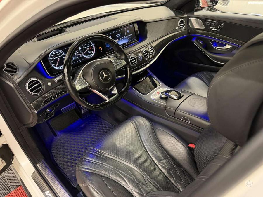 Balts Mercedes-Benz S63 AMG 2016 Viļņa, ar dzinēja tilpumu 5.46 L un nobraukumu 138 tūkst. km par 45990 €, foto 13 vietnē AUTOMOTO.COM.LV