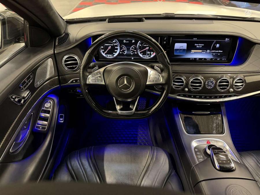 Balts Mercedes-Benz S63 AMG 2016 Viļņa, ar dzinēja tilpumu 5.46 L un nobraukumu 138 tūkst. km par 45990 €, foto 21 vietnē AUTOMOTO.COM.LV