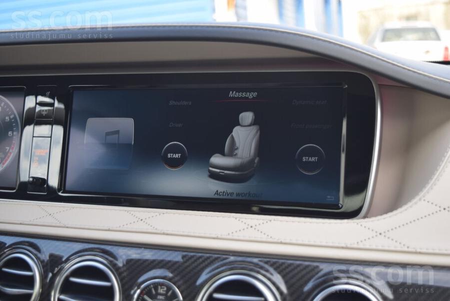 Balts Mercedes-Benz S63 AMG 2014 Rīga, ar dzinēja tilpumu 5.50 L un nobraukumu 145 tūkst. km par 39900 €, foto 9 vietnē AUTOMOTO.COM.LV