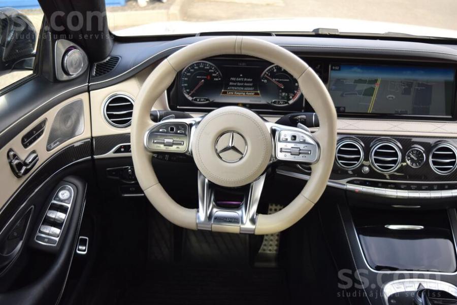 Balts Mercedes-Benz S63 AMG 2014 Rīga, ar dzinēja tilpumu 5.50 L un nobraukumu 145 tūkst. km par 39900 €, foto 10 vietnē AUTOMOTO.COM.LV