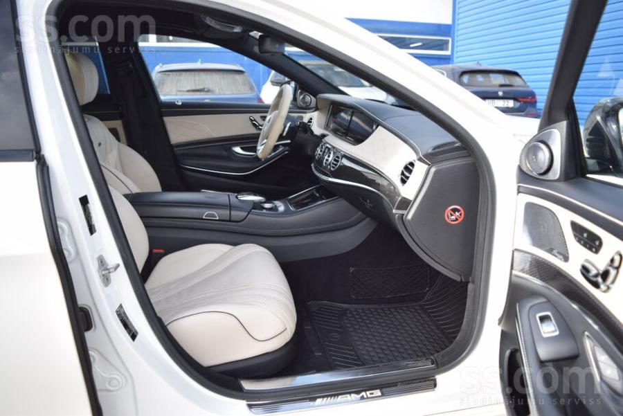 Balts Mercedes-Benz S63 AMG 2014 Rīga, ar dzinēja tilpumu 5.50 L un nobraukumu 145 tūkst. km par 39900 €, foto 15 vietnē AUTOMOTO.COM.LV