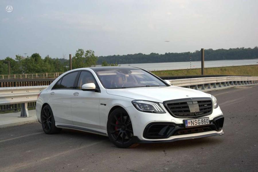 Белый Мерседес S63 AMG 2014 в Каунас, объемом двигателя 5.46 л и пробегом 63 тыс. км за 48000 €, фото 1 на AUTOMOTO.COM.LV