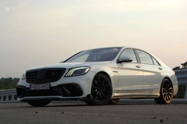 Белый Мерседес S63 AMG 2014 в Каунас, объемом двигателя 5.46 л и пробегом 63 тыс. км за 48000 €, фото 2 на AUTOMOTO.COM.LV