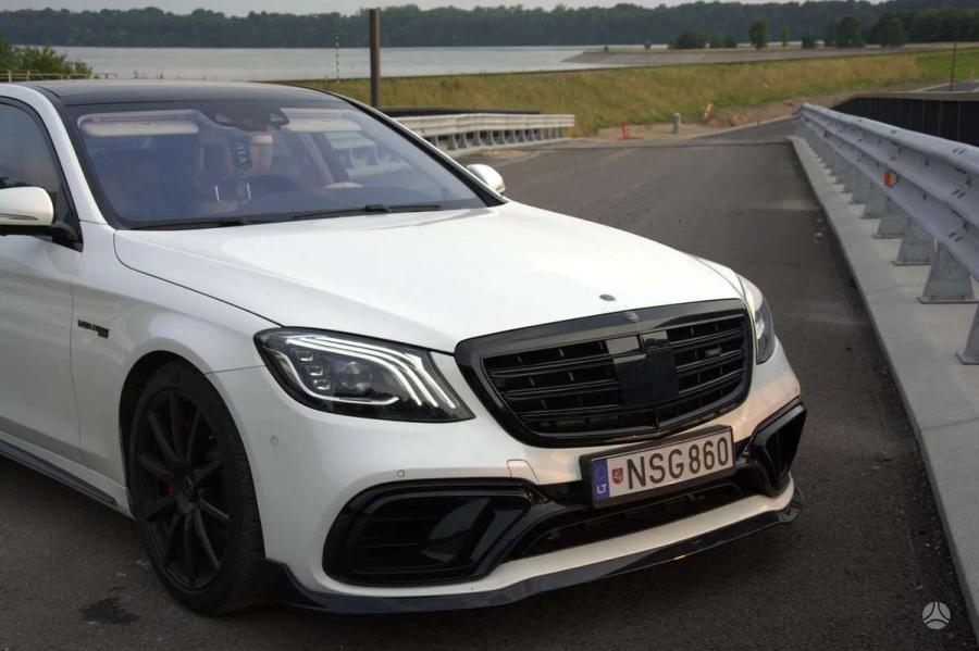 Белый Мерседес S63 AMG 2014 в Каунас, объемом двигателя 5.46 л и пробегом 63 тыс. км за 48000 €, фото 5 на AUTOMOTO.COM.LV