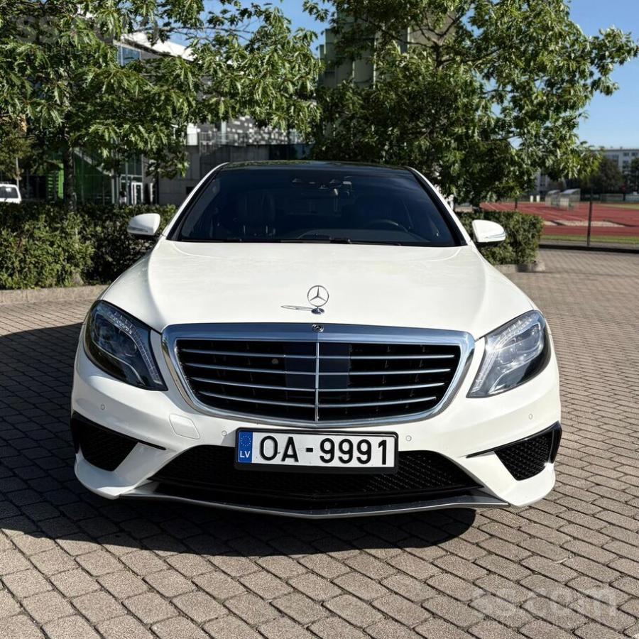Белый Мерседес S63 AMG 2014 в Елгава, объемом двигателя 5.50 л и пробегом 168 тыс. км за 39990 €, фото 4 на AUTOMOTO.COM.LV