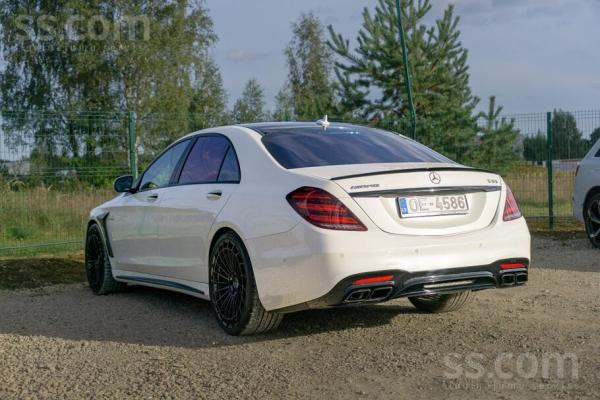 White Mercedes-Benz S63 AMG 2016 in Riga, with an engine capacity of 5.50 L and mileage of 0 thousand km for 33990 €, photo 6 on AUTOMOTO.COM.LV