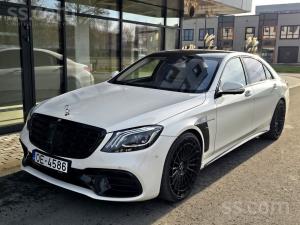 White Mercedes-Benz S63 AMG 2016 in Riga, with an engine capacity of 5.50 L and mileage of 0 thousand km for 35000 €, photo 5 on AUTOMOTO.COM.LV