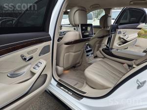 White Mercedes-Benz S63 AMG 2016 in Riga, with an engine capacity of 5.50 L and mileage of 0 thousand km for 35000 €, photo 10 on AUTOMOTO.COM.LV