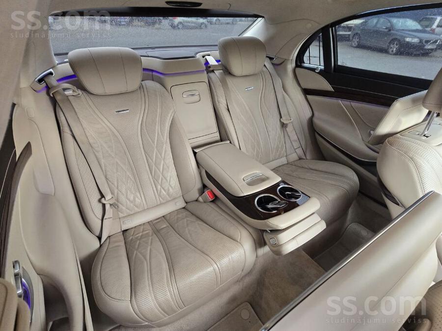 White Mercedes-Benz S63 AMG 2016 in Riga, with an engine capacity of 5.50 L and mileage of 0 thousand km for 35000 €, photo 11 on AUTOMOTO.COM.LV