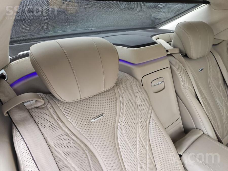 White Mercedes-Benz S63 AMG 2016 in Riga, with an engine capacity of 5.50 L and mileage of 0 thousand km for 35000 €, photo 13 on AUTOMOTO.COM.LV