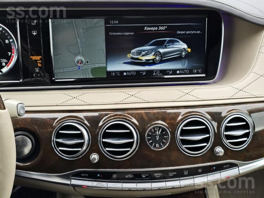 White Mercedes-Benz S63 AMG 2016 in Riga, with an engine capacity of 5.50 L and mileage of 0 thousand km for 35000 €, photo 16 on AUTOMOTO.COM.LV