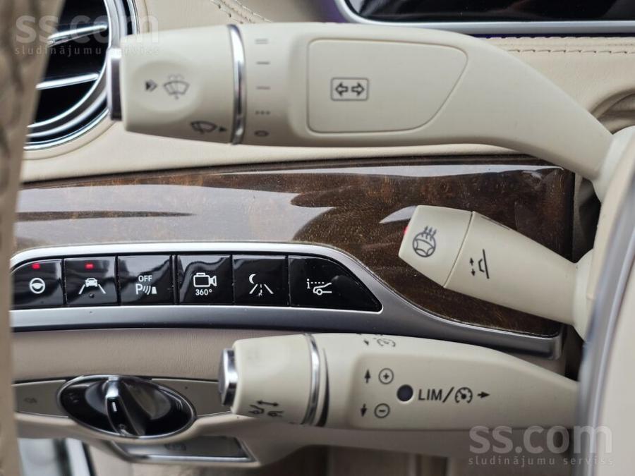 White Mercedes-Benz S63 AMG 2016 in Riga, with an engine capacity of 5.50 L and mileage of 0 thousand km for 35000 €, photo 17 on AUTOMOTO.COM.LV