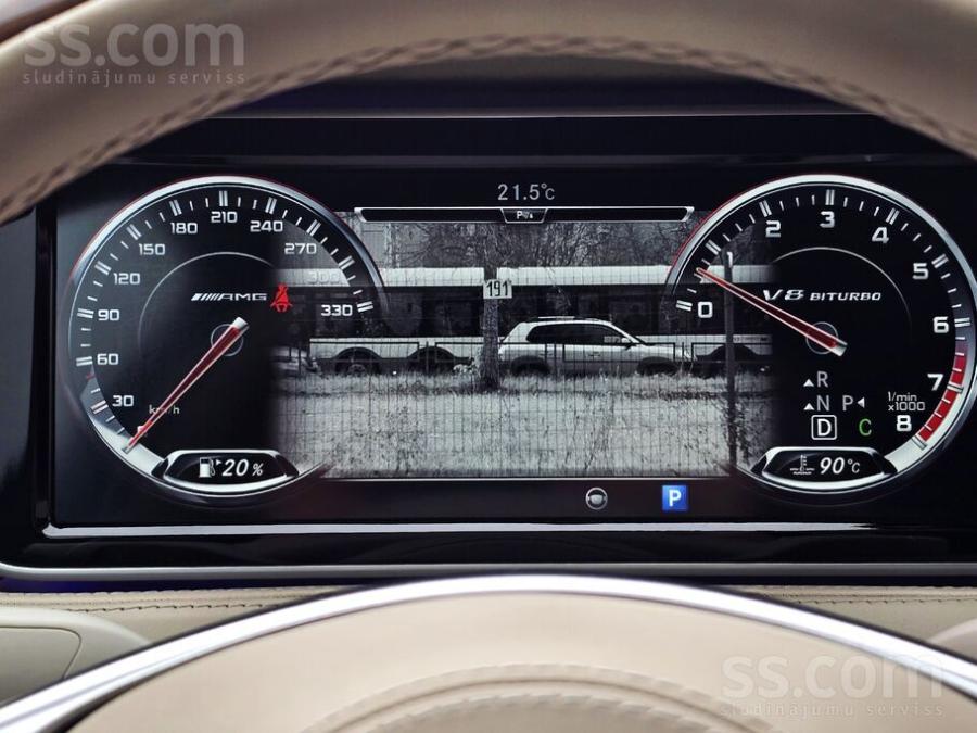 White Mercedes-Benz S63 AMG 2016 in Riga, with an engine capacity of 5.50 L and mileage of 0 thousand km for 35000 €, photo 19 on AUTOMOTO.COM.LV