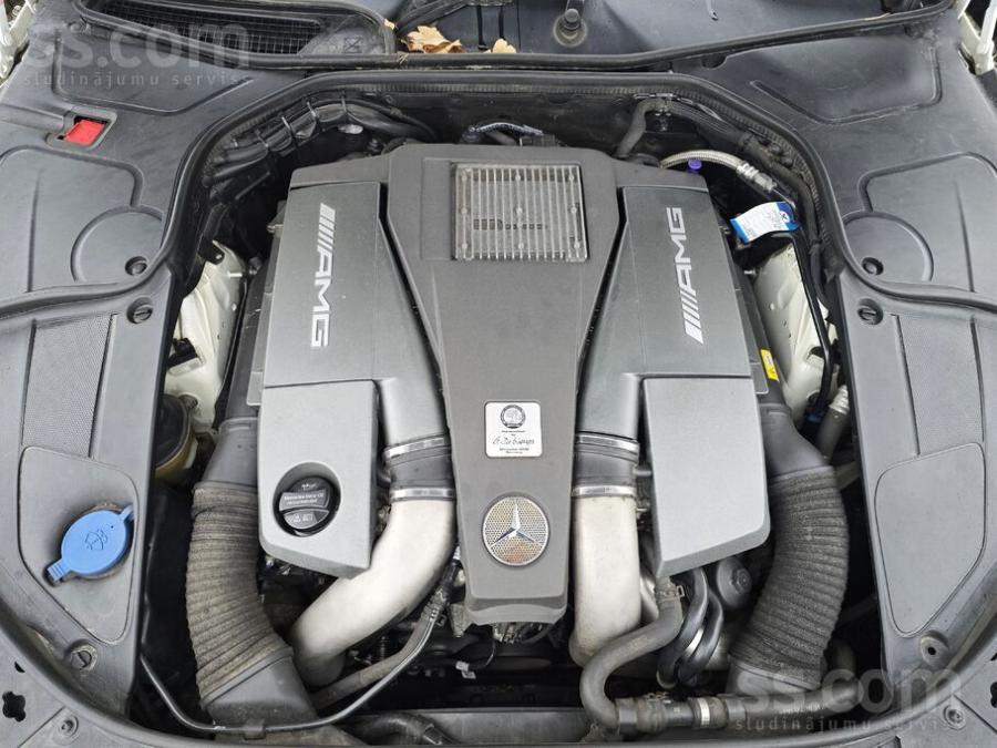 White Mercedes-Benz S63 AMG 2016 in Riga, with an engine capacity of 5.50 L and mileage of 0 thousand km for 35000 €, photo 27 on AUTOMOTO.COM.LV