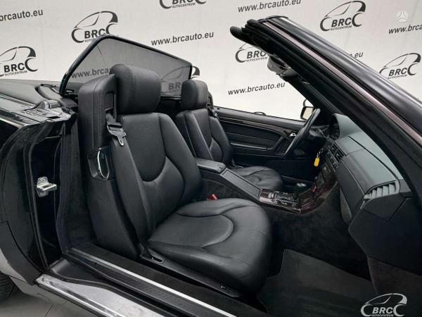 Black Mercedes-Benz SL 500 1998 in Vilnius, with an engine capacity of 4.97 L and mileage of 71 thousand km for 21900 €, photo 10 on AUTOMOTO.COM.LV