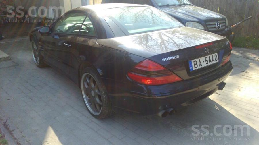Blue Mercedes-Benz SL 500 2002 in Riga, with an engine capacity of 6.10 L and mileage of 179 thousand km for 36000 €, photo 5 on AUTOMOTO.COM.LV