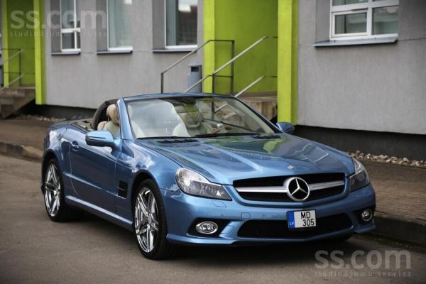 Blue Mercedes-Benz SL 500 2010 in Riga, with an engine capacity of 5.50 L and mileage of 168 thousand km for 19995 €, photo 5 on AUTOMOTO.COM.LV