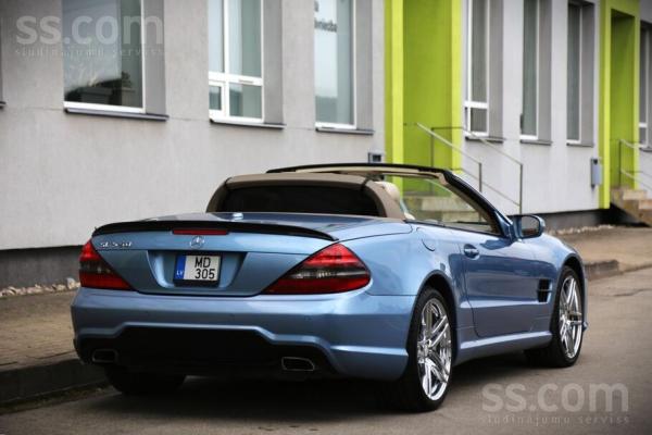 Blue Mercedes-Benz SL 500 2010 in Riga, with an engine capacity of 5.50 L and mileage of 168 thousand km for 19995 €, photo 7 on AUTOMOTO.COM.LV