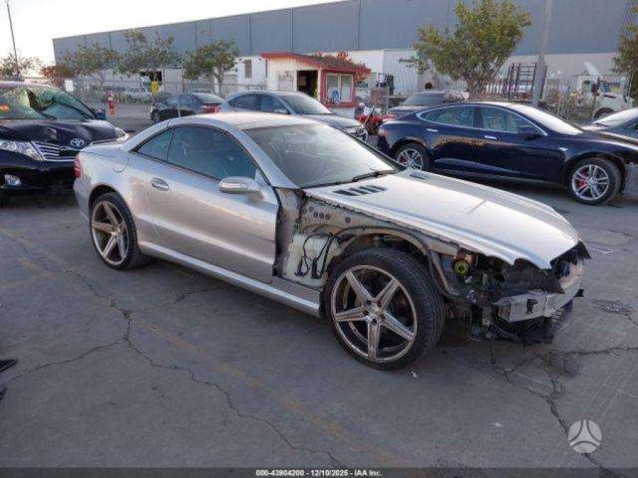 Grey Mercedes-Benz SL 500 2005 in Klaipeda, with an engine capacity of 5.00 L and mileage of 141 thousand km for 3200 €, photo 1 on AUTOMOTO.COM.LV