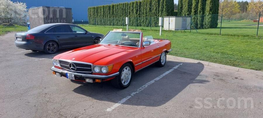 Sarkans Mercedes-Benz SL 500 1985 Rīga, ar dzinēja tilpumu 5.00 L un nobraukumu 122 tūkst. km par 15000 €, foto 1 vietnē AUTOMOTO.COM.LV