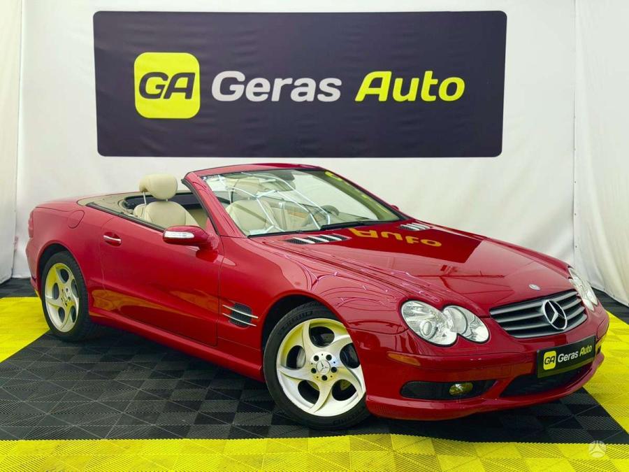 Sarkans Mercedes-Benz SL 500 2005 Viļņa, ar dzinēja tilpumu 5.00 L un nobraukumu 122 tūkst. km par 15500 €, foto 4 vietnē AUTOMOTO.COM.LV