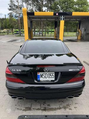 Black Mercedes-Benz SL 55 AMG 2003 in Kaunas, with an engine capacity of 5.44 L and mileage of 122 thousand km for 23999 €, photo 22 on AUTOMOTO.COM.LV
