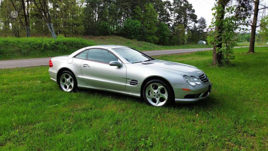 Grey Mercedes-Benz sl-600 2004 in Ukmerge, with an engine capacity of 5.51 L and mileage of 93 thousand km for 29500 €, photo 4 on AUTOMOTO.COM.LV