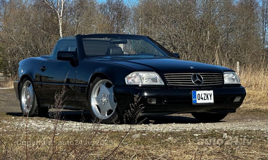 Black Mercedes-Benz SL-Class 1991 in Tallinn, with an engine capacity of 5.00 L and mileage of 169 thousand km for 10990 €, photo 1 on AUTOMOTO.COM.LV