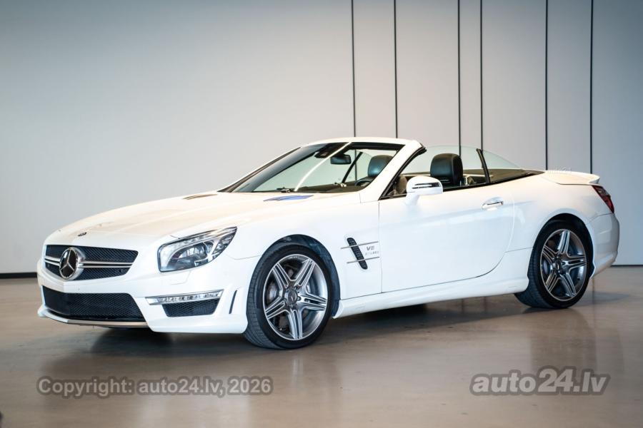 White Mercedes-Benz SL-Class 2012 in Tallinn, with an engine capacity of 5.50 L and mileage of 47 thousand km for 64605 €, photo 1 on AUTOMOTO.COM.LV