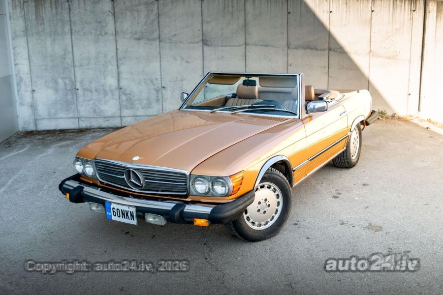 Dzeltens Mercedes-Benz SL-Class 1983 Tallina, ar dzinēja tilpumu 3.80 L un nobraukumu 317 tūkst. km par 14500 €, foto 1 vietnē AUTOMOTO.COM.LV