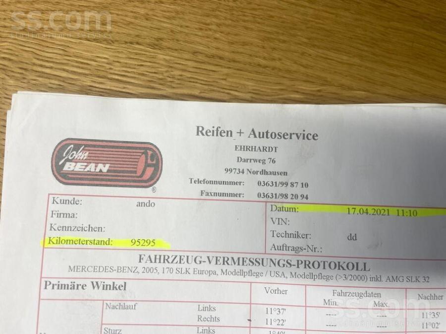 Mercedes-Benz SLK 200 2005 Rīga, ar dzinēja tilpumu 1.80 L un nobraukumu 101 tūkst. km par 9900 €, foto 25 vietnē AUTOMOTO.COM.LV