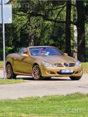 Yellow Mercedes-Benz SLK 200 2005 in Daugavpils, with an engine capacity of 1.80 L and mileage of 127 thousand km for 10000 €, photo  on AUTOMOTO.COM.LV