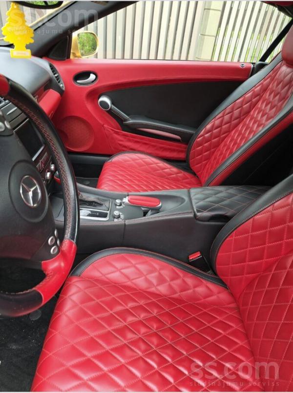 Yellow Mercedes-Benz SLK 200 2005 in Daugavpils, with an engine capacity of 1.80 L and mileage of 127 thousand km for 10000 €, photo 7 on AUTOMOTO.COM.LV