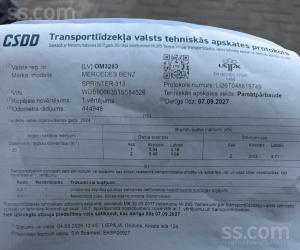 Синий Мерседес Спринтер 2011 в Лиепая, объемом двигателя 2.20 л и пробегом 445 тыс. км за 6995 €, фото 20 на AUTOMOTO.COM.LV