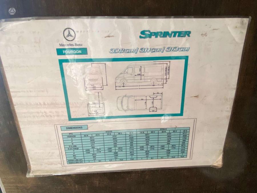 Pelēks Mercedes-Benz Sprinter 2005 Jelgava, ar dzinēja tilpumu 2.20 L un nobraukumu 302 tūkst. km par 4500 €, foto 6 vietnē AUTOMOTO.COM.LV