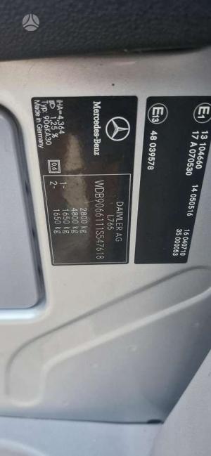 Grey Mercedes-Benz Sprinter 2011 in Kelme, with an engine capacity of 2.14 L and mileage of 253 thousand km for 6700 €, photo 12 on AUTOMOTO.COM.LV