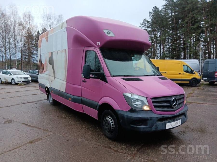 Violet Mercedes-Benz Sprinter 2014 in Ogre, with an engine capacity of 2.20 L and mileage of 348 thousand km for 13000 €, photo 8 on AUTOMOTO.COM.LV
