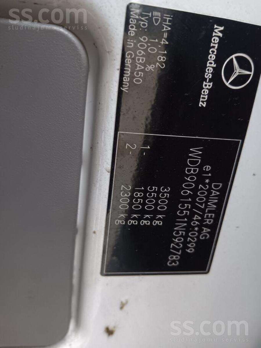 Violet Mercedes-Benz Sprinter 2014 in Ogre, with an engine capacity of 2.20 L and mileage of 348 thousand km for 13000 €, photo 16 on AUTOMOTO.COM.LV