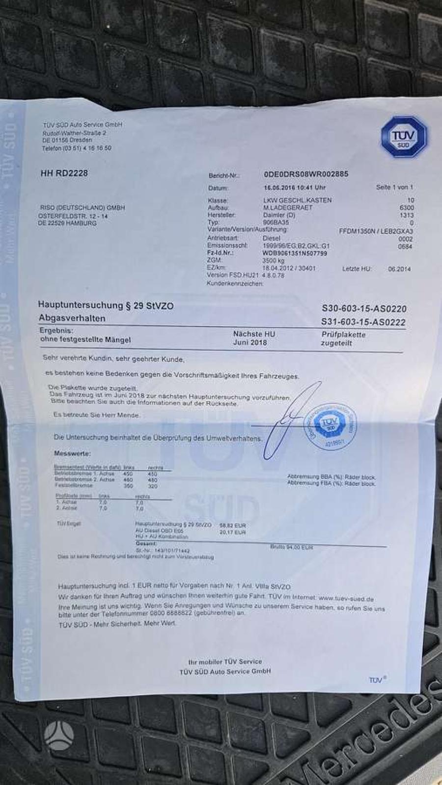 White Mercedes-Benz Sprinter 2012 in Marijampole, with an engine capacity of 2.14 L and mileage of 45 thousand km for 13189 €, photo 47 on AUTOMOTO.COM.LV