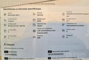 Balts Mercedes-Benz Sprinter 2014 Rīga, ar dzinēja tilpumu 2.20 L un nobraukumu 0 tūkst. km par 17545 €, foto 35 vietnē AUTOMOTO.COM.LV
