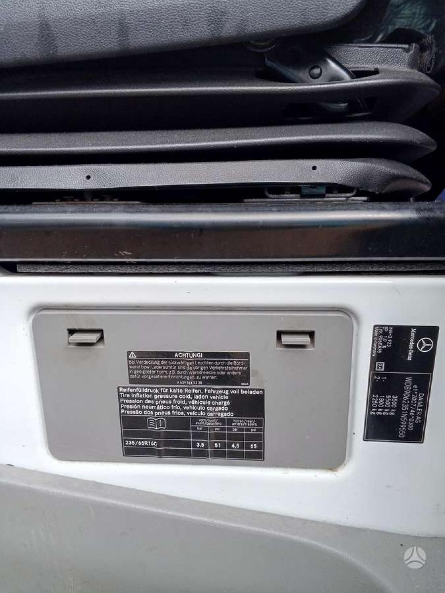 White Mercedes-Benz Sprinter 2014 in Vilnius, with an engine capacity of 2.14 L and mileage of 455 thousand km for 12700 €, photo 16 on AUTOMOTO.COM.LV