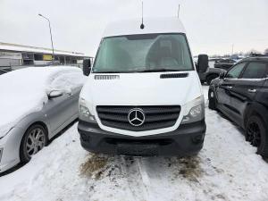 White Mercedes-Benz Sprinter 2018 in Siauliai, with an engine capacity of 2.14 L and mileage of 279 thousand km for 10900 €, photo 7 on AUTOMOTO.COM.LV