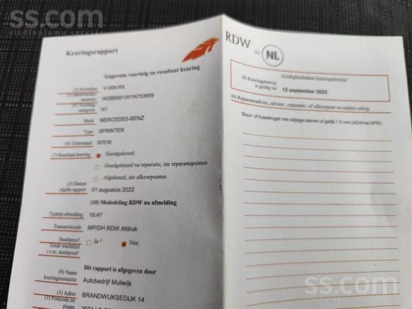 Белый Мерседес Спринтер 2018 в Лиепая, объемом двигателя 2.20 л и пробегом 184 тыс. км за 14950 €, фото 5 на AUTOMOTO.COM.LV