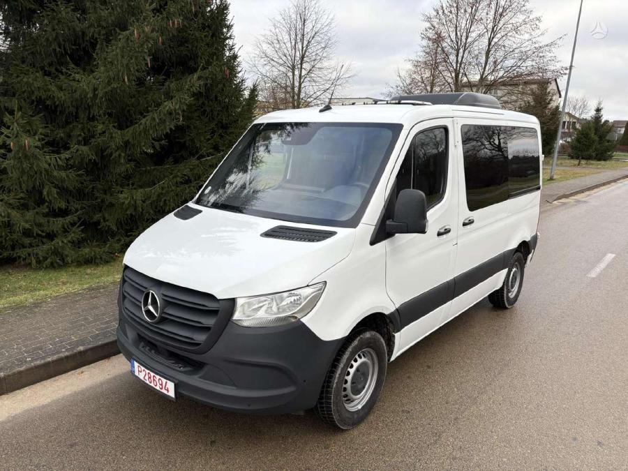 White Mercedes-Benz Sprinter 2020 in Vilnius, with an engine capacity of 2.14 L and mileage of 108 thousand km for 24500 €, photo 1 on AUTOMOTO.COM.LV